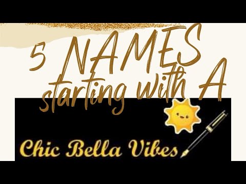 The meaning of the 5 NAMES starting with A #meaning #name #names