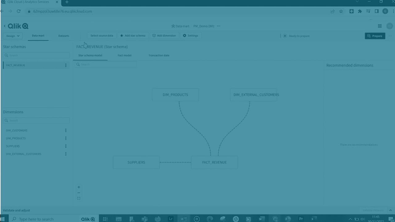 Creating and managing data marts - Qlik Cloud