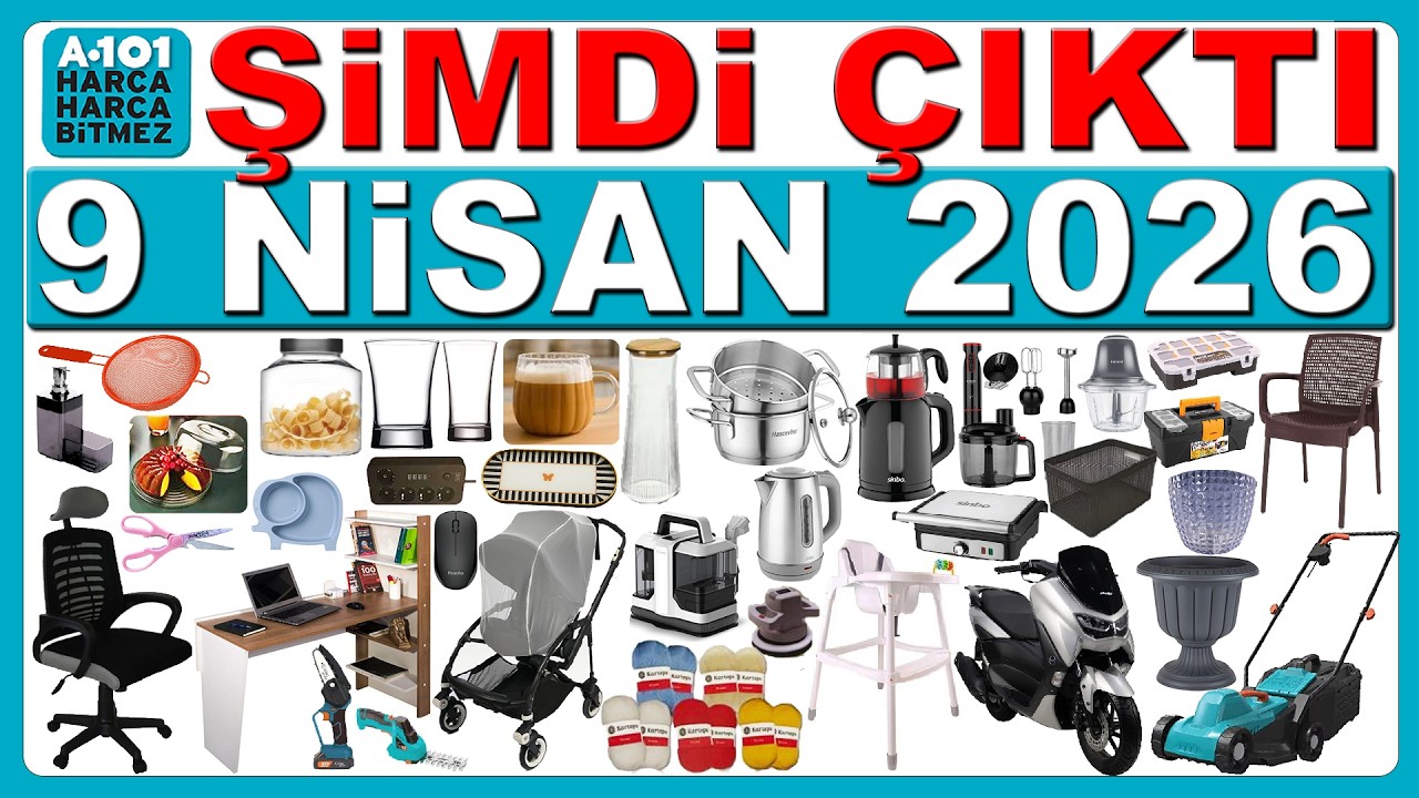 A101 9 NİSAN 2026 | BAHÇE & BALKON ÜRÜNLERİ | A101 ANNE BEBEK AKTÜEL A101 TELEVİZYON BENİZNLİ TIRPAN