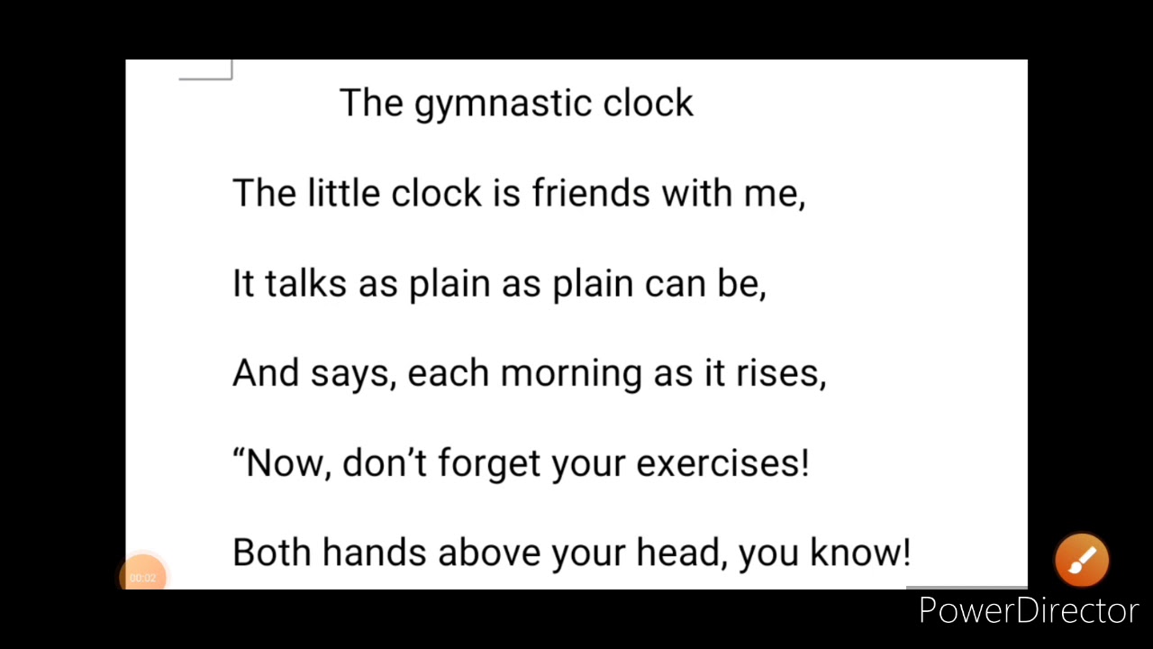 Class -7th Lesson- 12 Poem The Gymnastic Clock