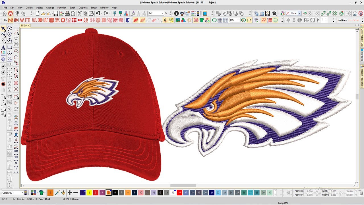 Best Eagle Embroidery logo for Cap  .
