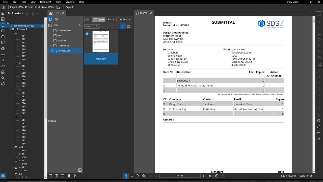 SDS2 2021: PDF Submittal Tool