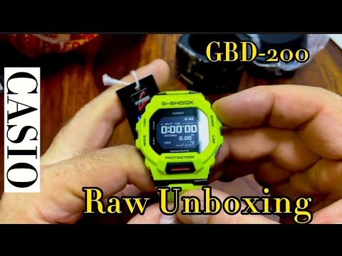 Raw Footage Unboxing Casio G-Squad Lime Green GBD-200-9