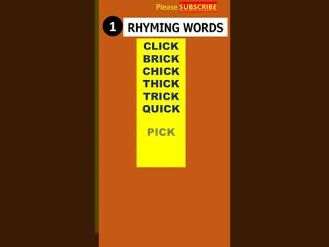 RHYMING WORDS #shorts #ytshorts #english