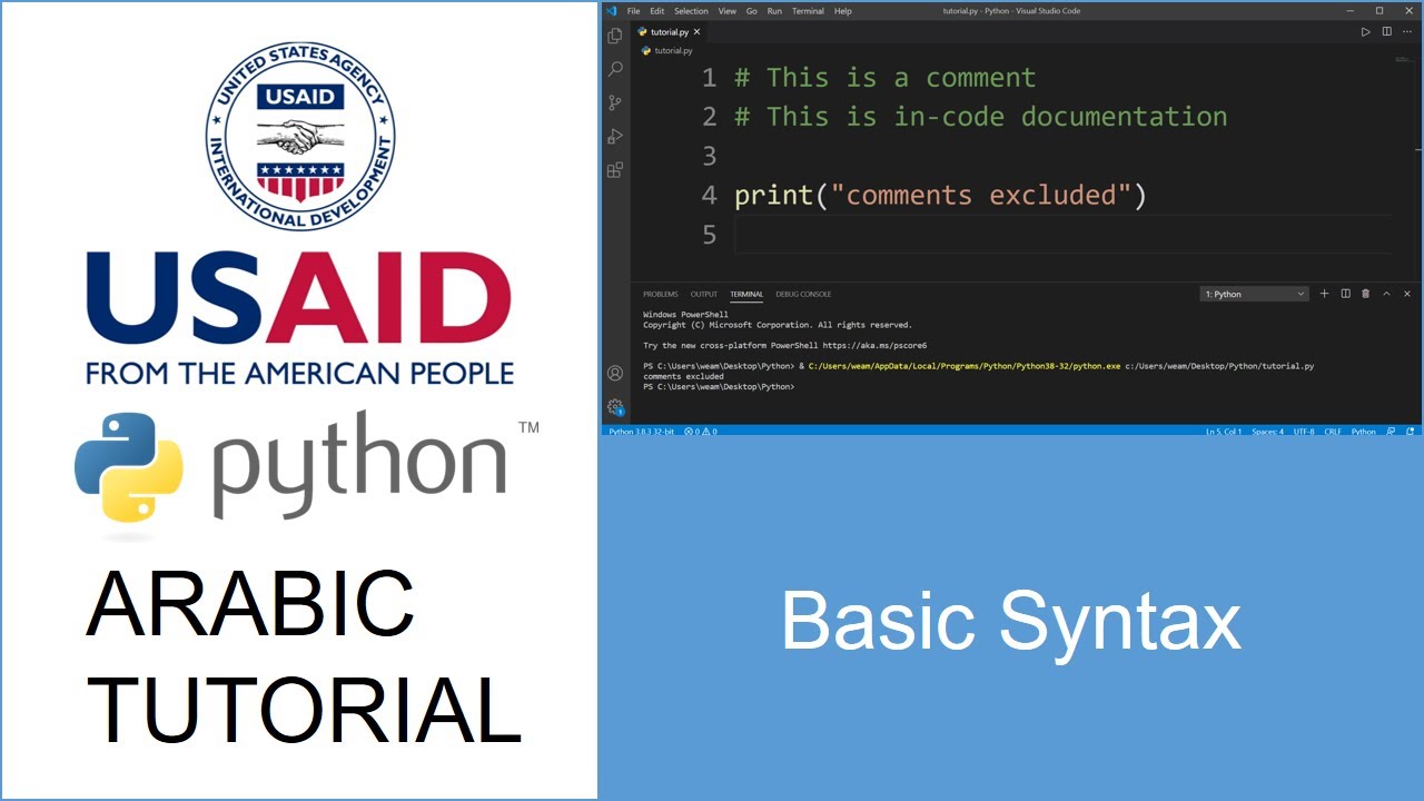 03 Basic Syntax - Arabic Python Tutorial