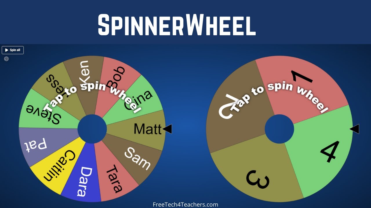 SpinnerWheel - A Great Random Name, Number, and Word Picker