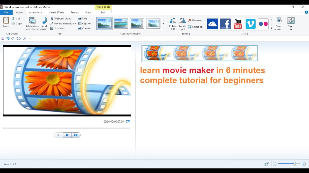 learn movie maker in 6 minutes  complete tutorial for beginners