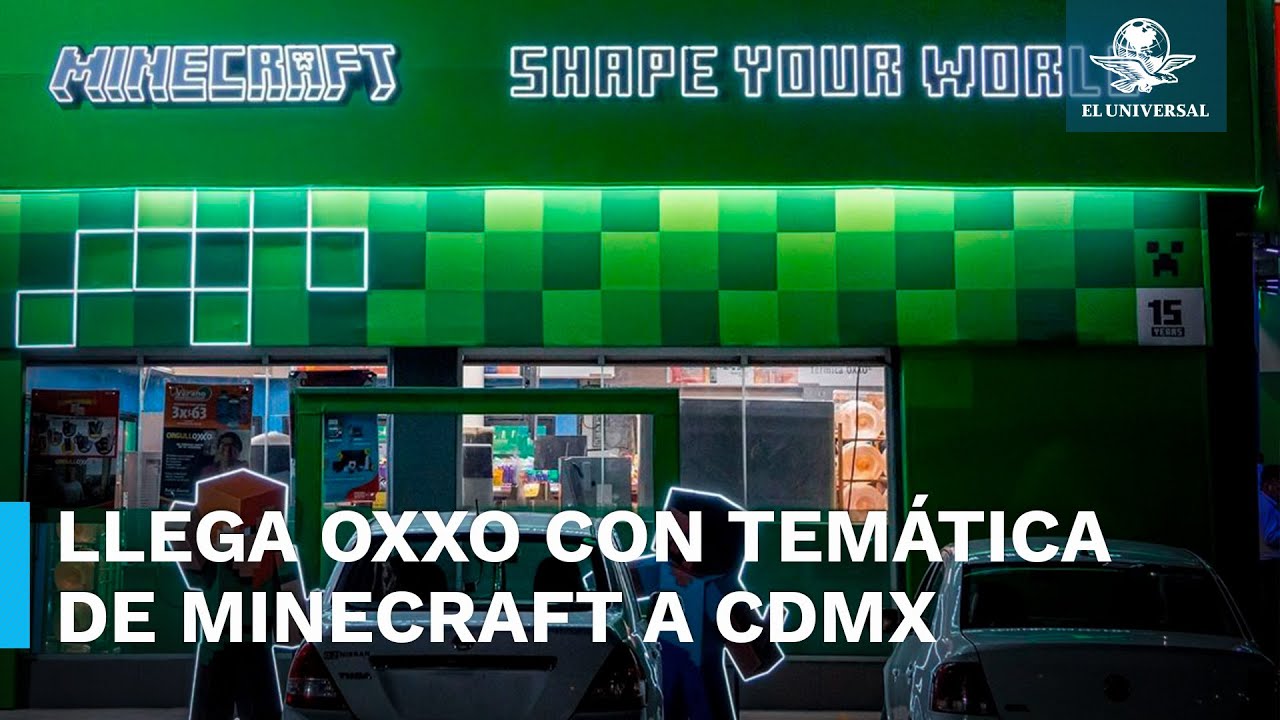 Oxxo con temática de Minecraft enloquece las redes sociales