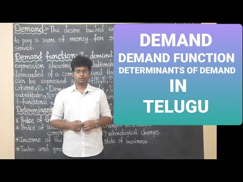 DEMAND,DEMAND FUNCTION, DETERMINANANTS OF DEMAND IN TELUGU,FACTORS AFFECTING DEMAND IN TELUGU