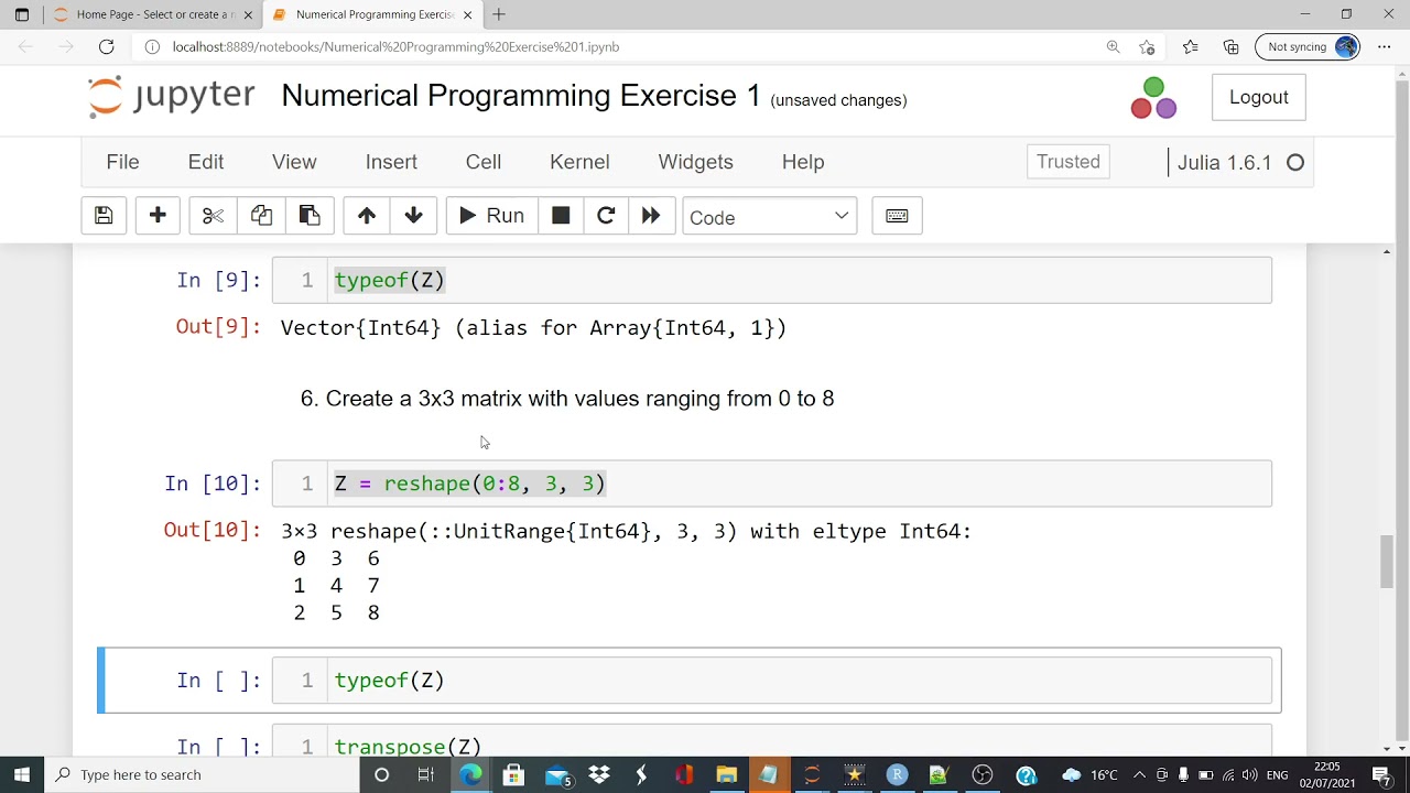 Julia Tutorials - Numerical Programming Exercises 1