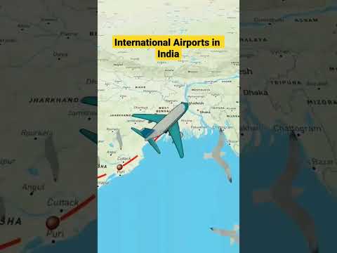 Some major international airports in india #route #maps #longest #world