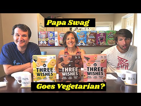 Three Wishes Cereal Review. Honey, Cinnamon, and Cocoa Flavors. Plant Based Gluten Free Cereal
