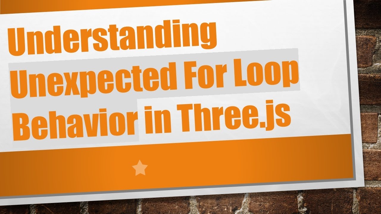 Understanding Unexpected For Loop Behavior in Three.js