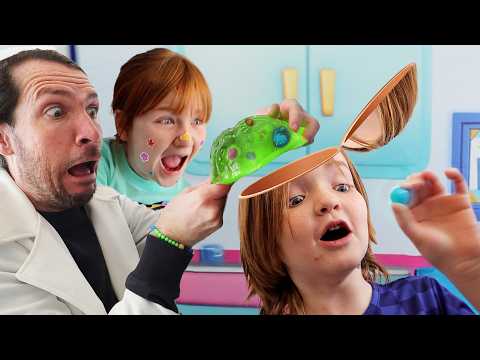 new BRAiN GAME with ADLEY and ZOMBiE NiKO!! Doctor Dad finds Stickerpox & family memories THE MOViE