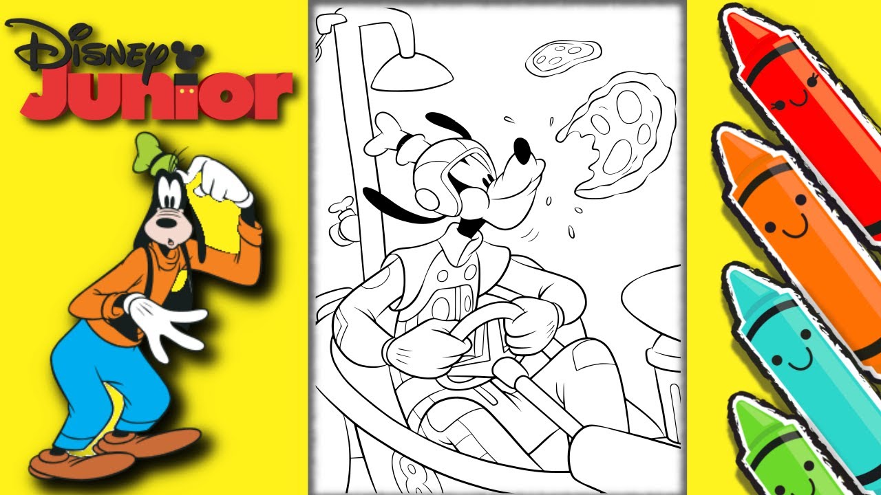 Coloring Goofy from Disney Junior Coloring Pages For Kids