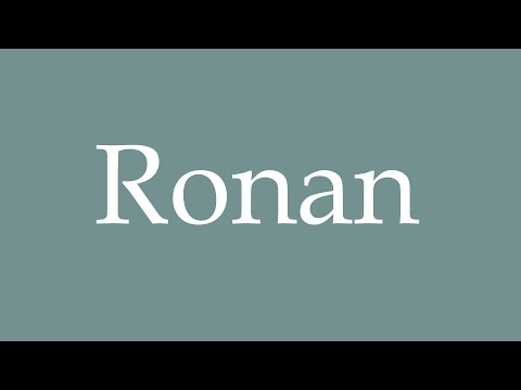 How to Pronounce ''Ronan'' Correctly in French