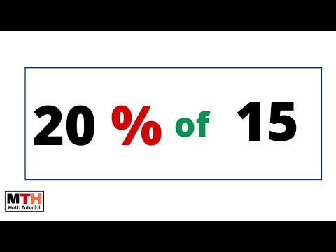 How to find 20 percent of 15