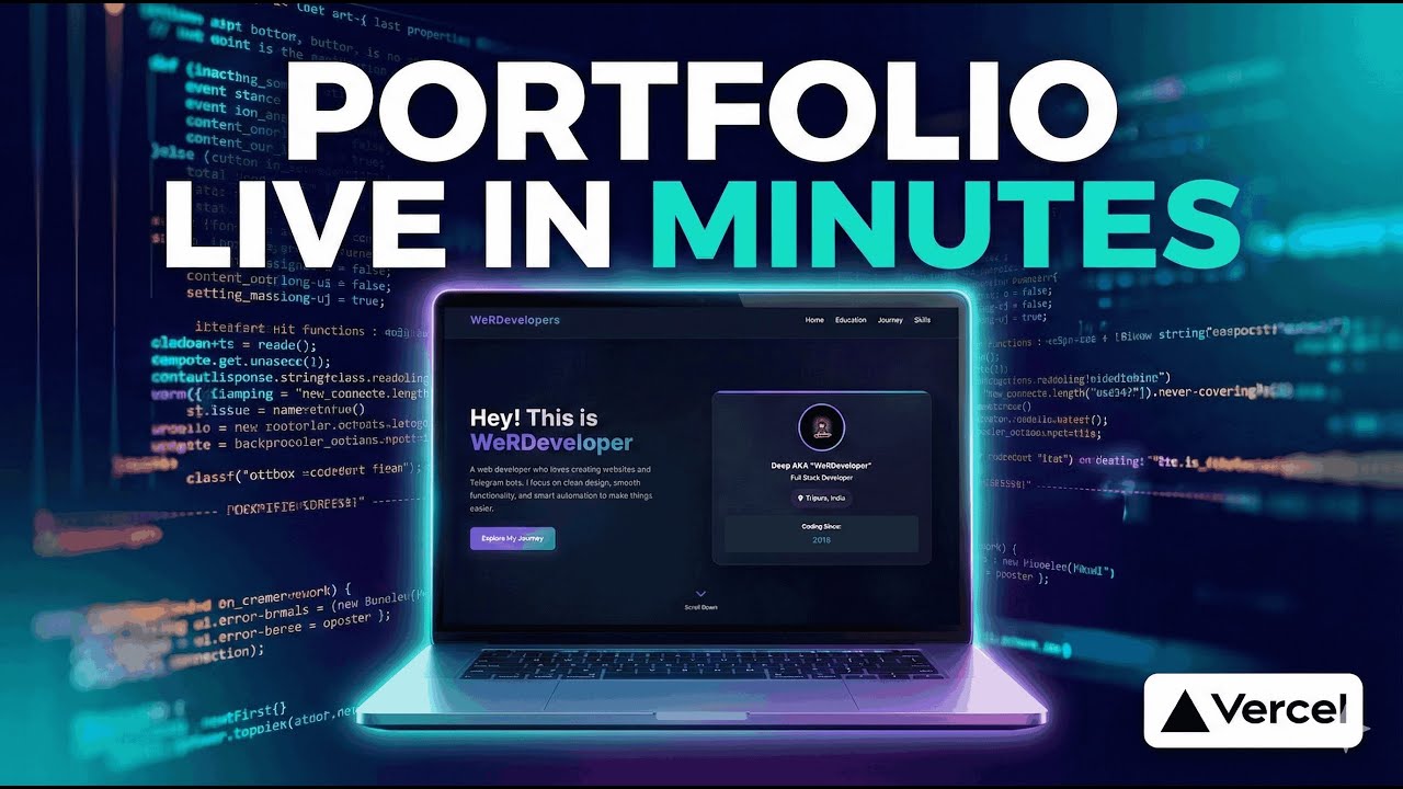 Create Your Own Portfolio Website in Just Minutes & Deploy on Vercel 🔥