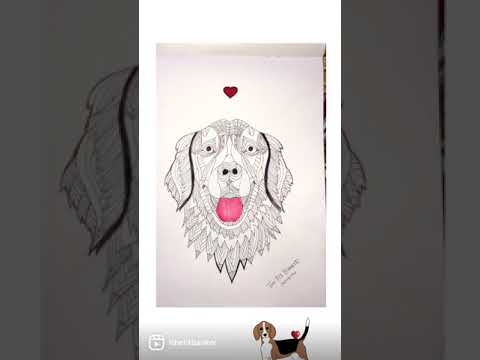 Dogs leave paw prints on our hearts๐พ DOG ART || ZENTANGLE ||MANDALA