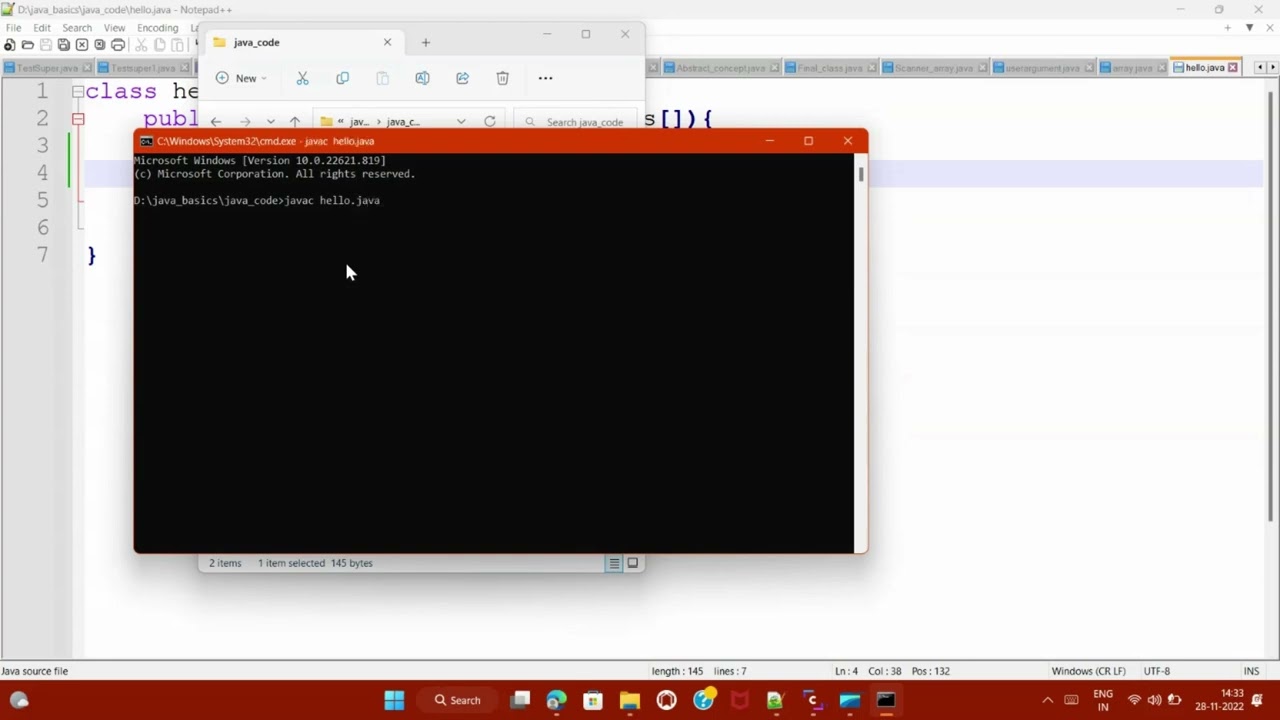 Run java code in Command prompt in 2022