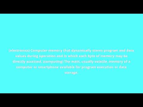 what is the meaning of random access memory