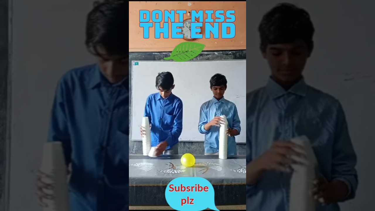 Cup Stacking Pyramid Challenge #game #challenge #shorts