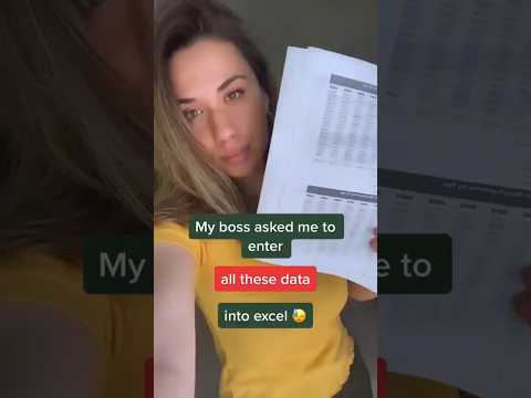 Document Data To Excel : Short Tip #shorts #excel #tips