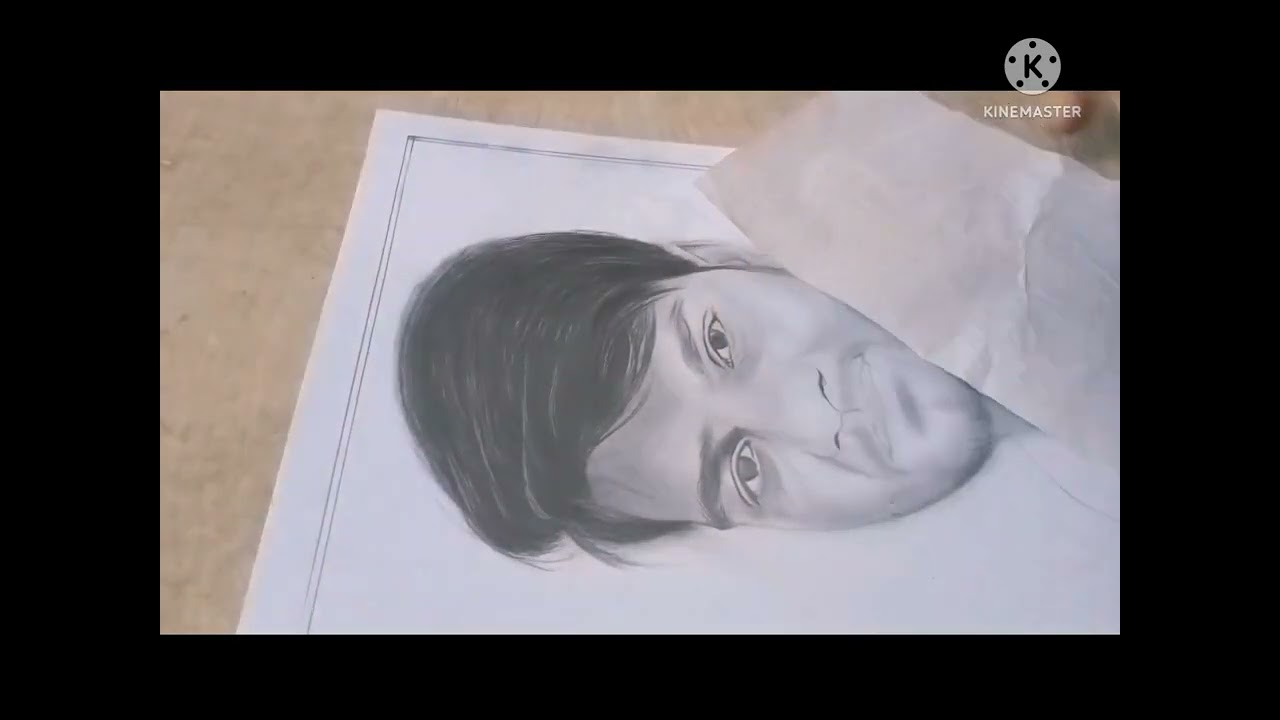 graphite portrait in A4 Size✏️💜✏️ #pencil #sketch #sketch_book