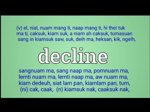 decline meaning in Ngawn