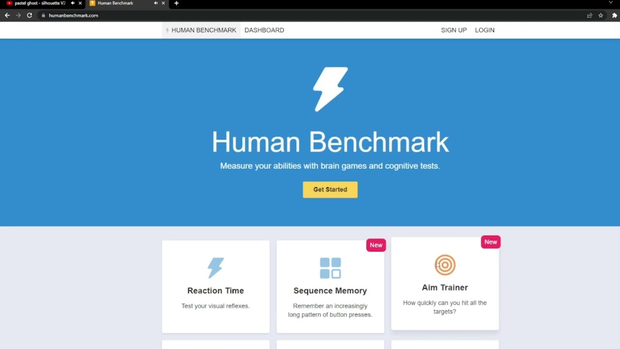 HumanBenchmark - Aim Trainer 252ms