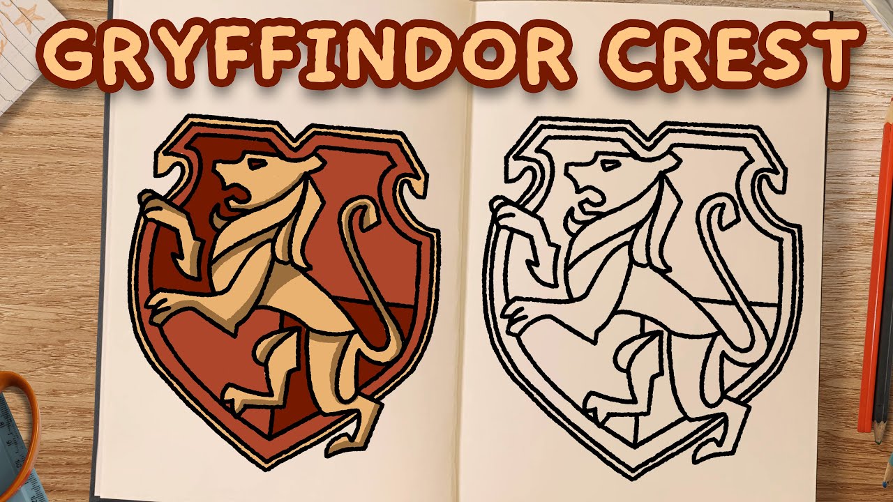 How To Draw: GRYFFINDOR CREST (Hogwarts Legacy)