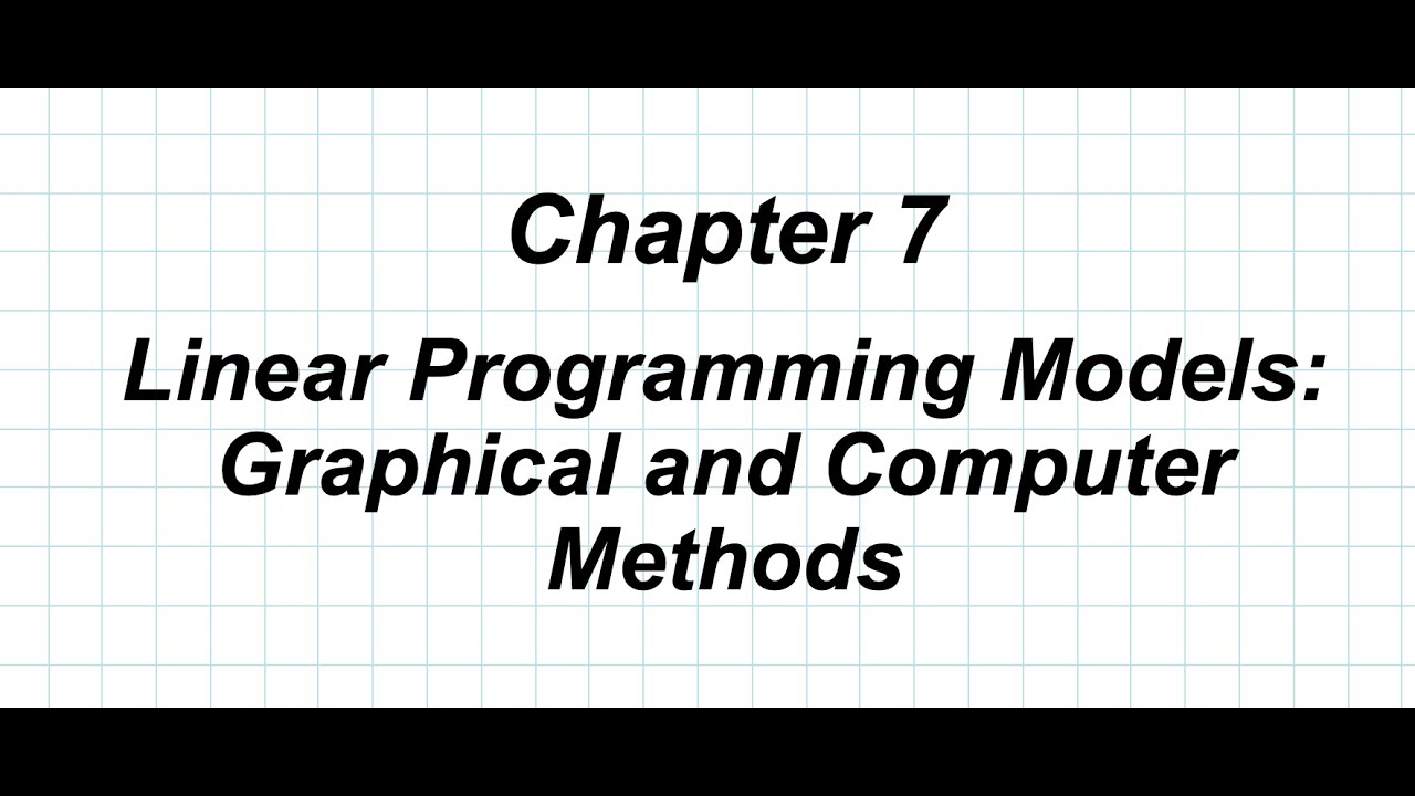 SBNM 5411 Linear Programming Part 1