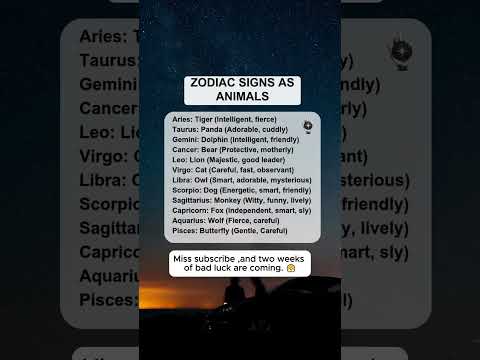 If Zodiac Signs Were Animals... Which One Are You? 🐾 #zodiac #astrology #shorts