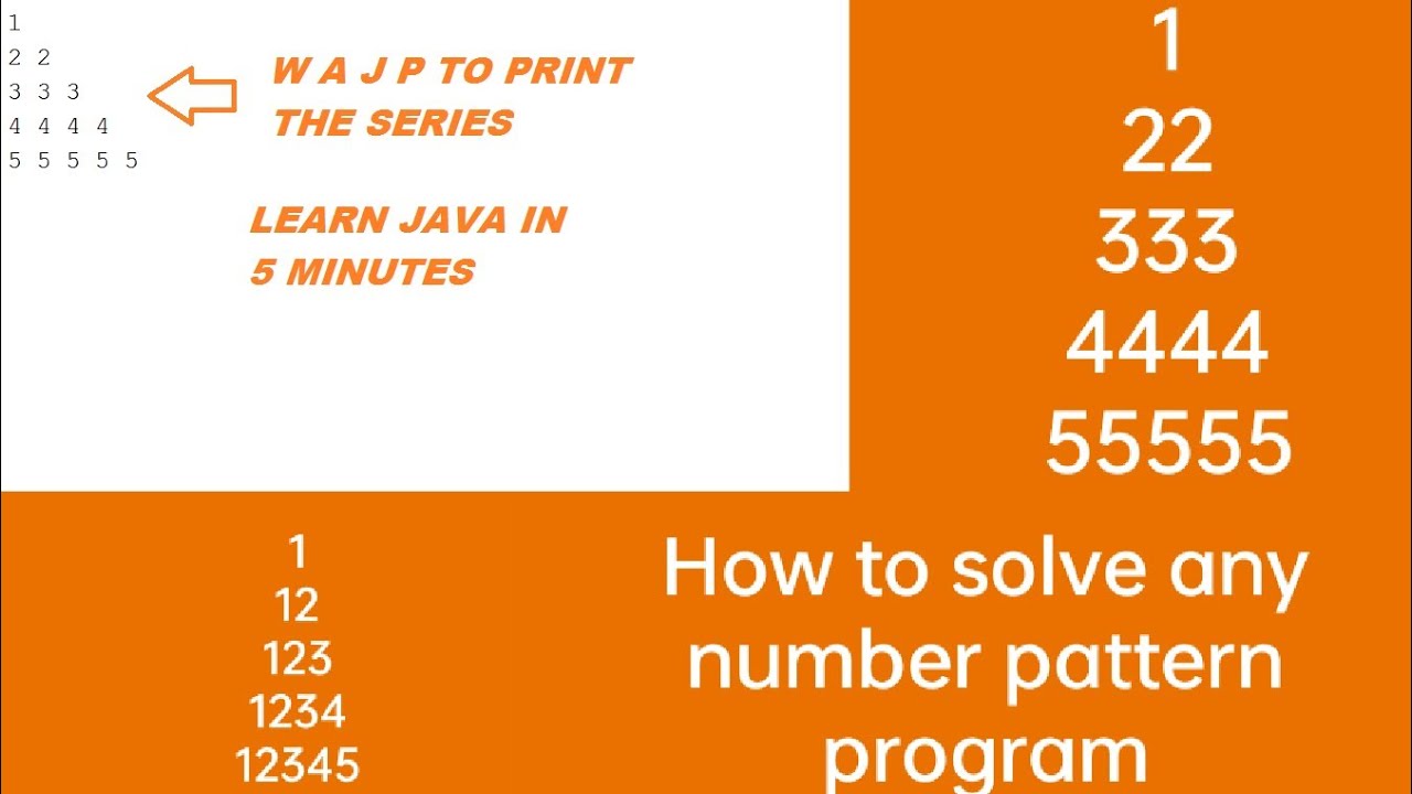 How to solve any number pattern program in Java||Program 2