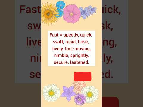 fast | synonyms | synonym | word meaning | English learning