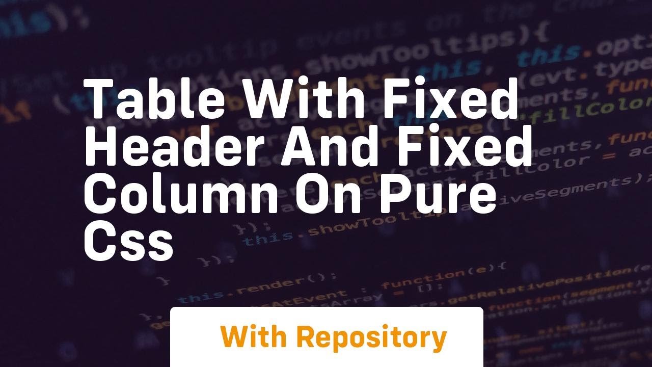 table with fixed header and fixed column on pure css