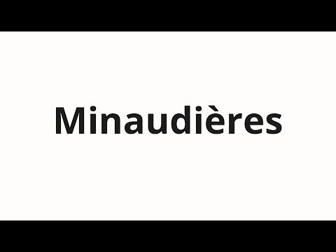 How to pronounce Minaudières