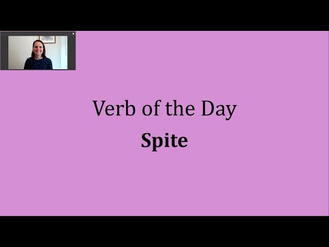 Verb of the Day - Spite