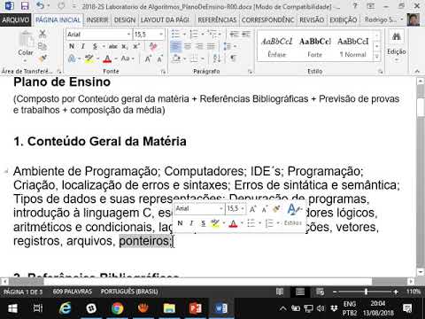 LA – Aula 01 – Plano de Ensino – Aprendendo Programação