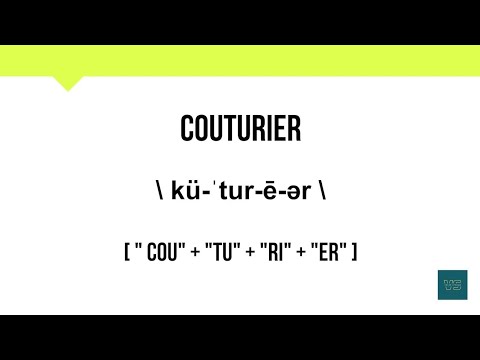 How To Pronounce Couturier | Meaning | Pronunciation