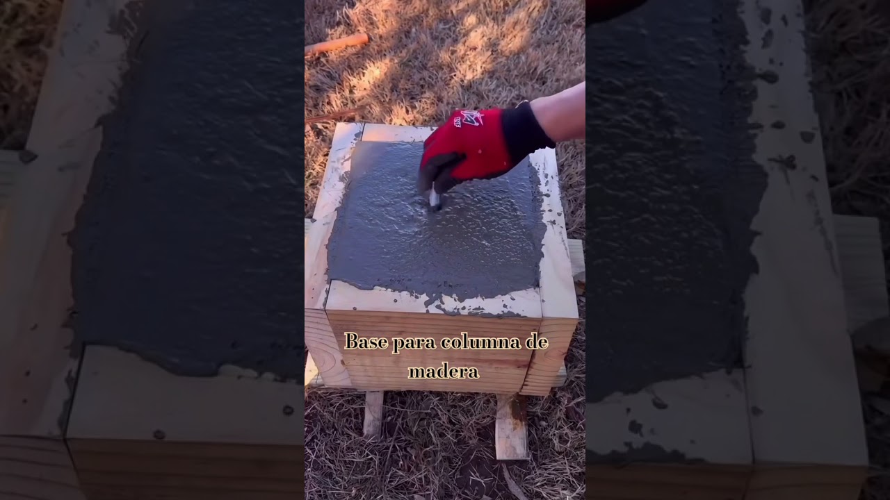 truco para hacer bases columna de madera en la albañilería y arquitectura