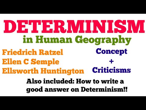 Determinism in Geography | Concept and Criticism | Writing a good answer on Determinism