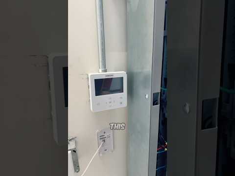 Installing T-Stats In The Comm Room. #controls #lowvoltage #hvac