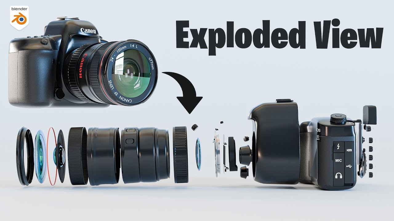 Exploded View 3D Objects Animation in Blender (Tutorial)
