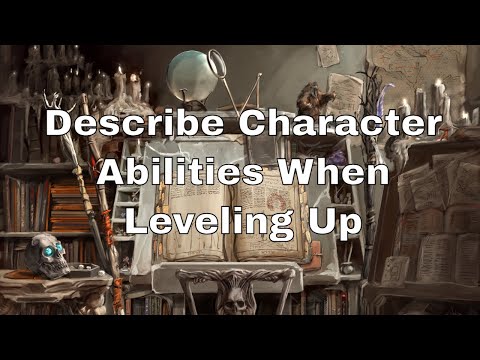 Describe D&D Character Abilities on Leveling Up #dnd #lazydm #dndtip