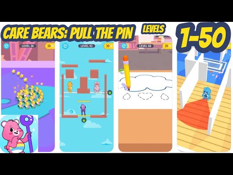 Care Bears Pull the Pin Game - All Levels 1-50 Gameplay Walkthrough (Android - iOS)
