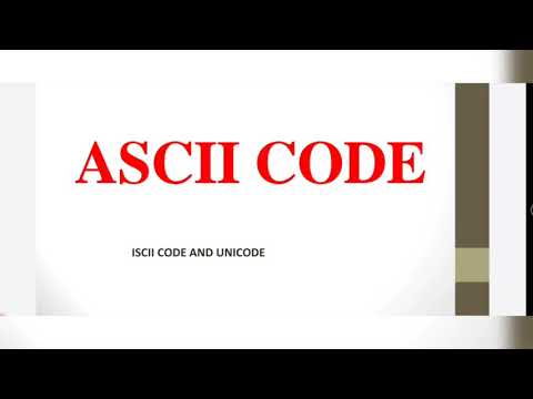 ASCII CODE, ISCII CODE, UNICODE