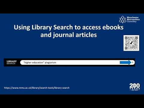 Using Library Search to access ebooks and journal articles