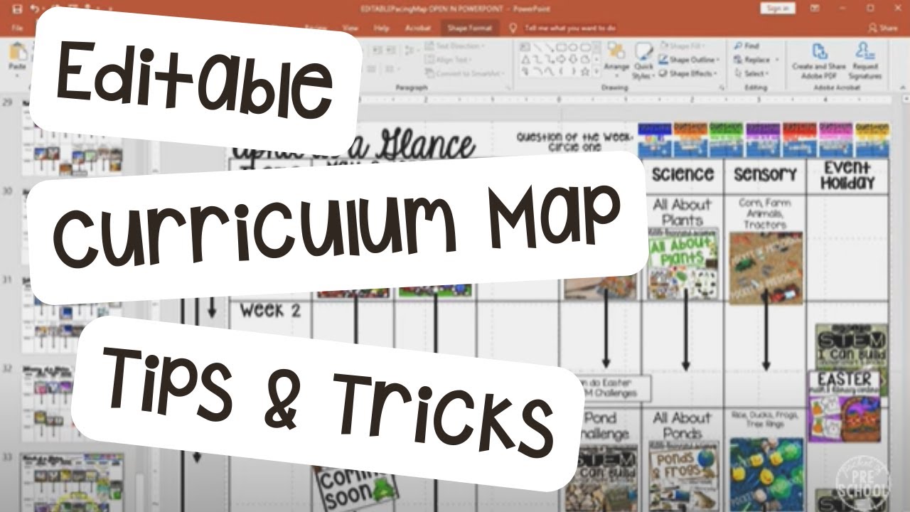 Editable Curriculum Map Tips & Tricks