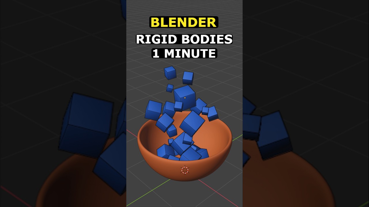 Rigid Bodies in 1 Minute - Blender Quickly!! #blender #3d #blender3d #animation #tutorial